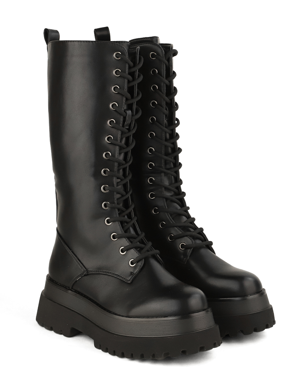 Chunky Μπότες Δίσολες - Μαύρο - Senso Footwear